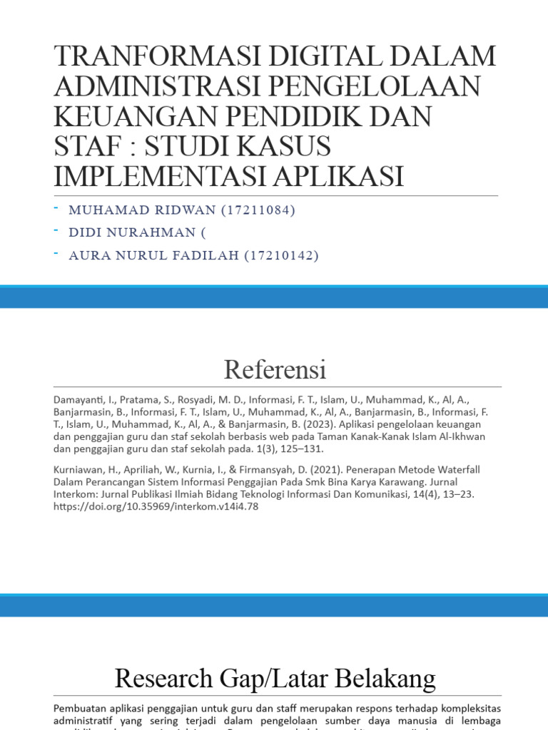 Aplikasi Penggajian Guru Dan Staff | PDF