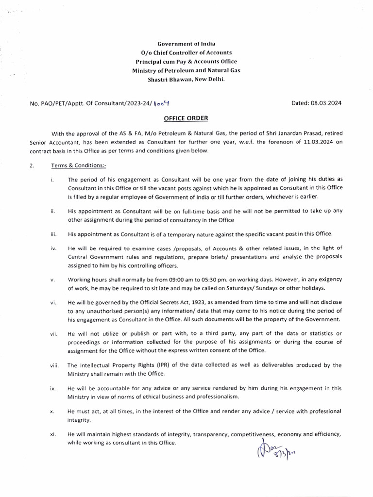 Consultant Appointment Extension Notice | PDF | Economies