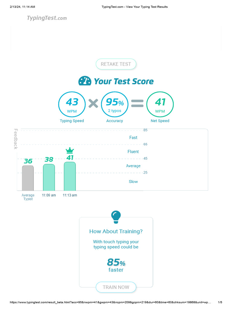 View Your Typing Test Results | PDF | Human–Computer Interaction ...