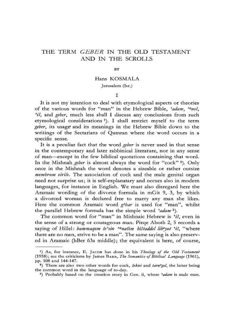"Understanding 'Geber' in the Bible" | PDF | Hebrew Language | Bible