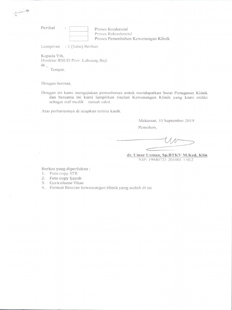 Kps 10 Ep 2 Permohonan Kredensial DR Umar Usman | PDF
