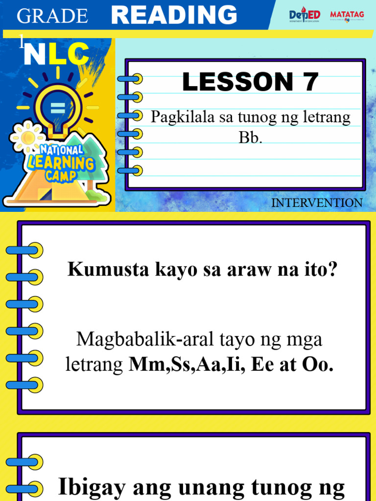 National Learning Camp Lesson in Reading Two - Intervention | PDF