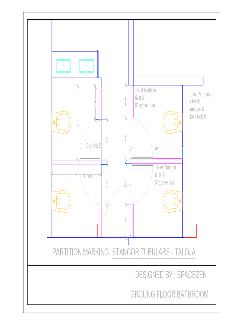 Ground Floor Toilet Partition Detail | PDF