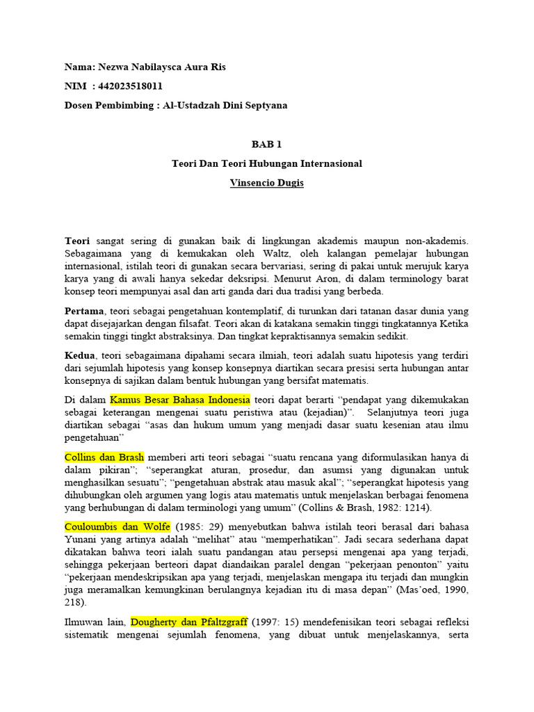 Resume of Teori #2 | PDF