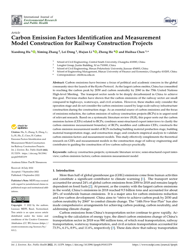 Carbon Emission Factors Identification and Measure | PDF | Life Cycle ...