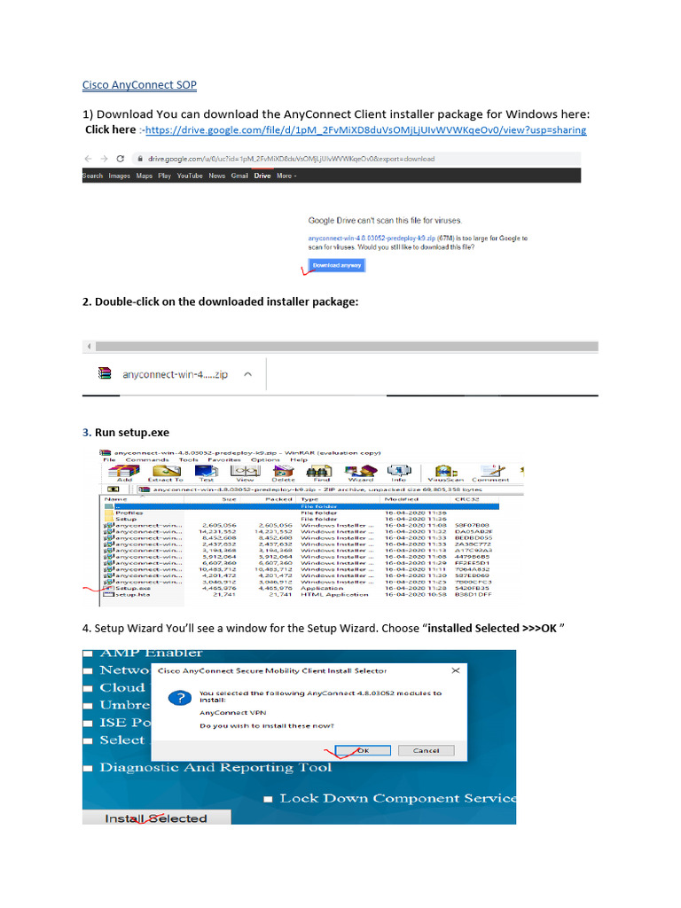 Cisco AnyConnect Installation Guide | PDF