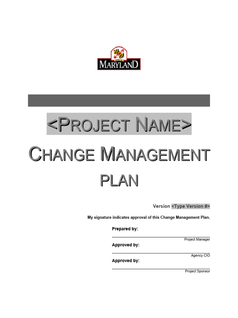 Change Management Plan | PDF
