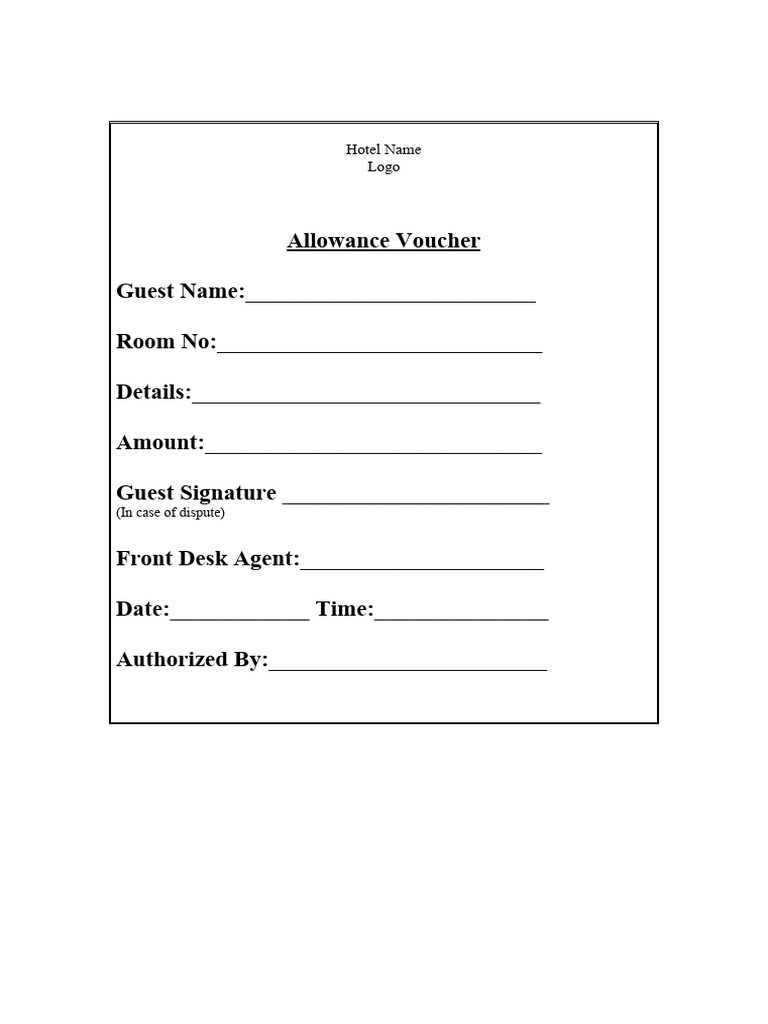 Allowance Voucher Form | PDF