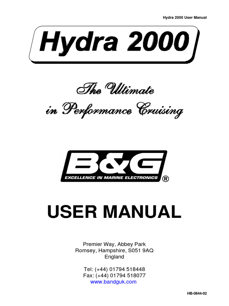 B&G Hydra 2000 | PDF | Compass | Menu (Computing)