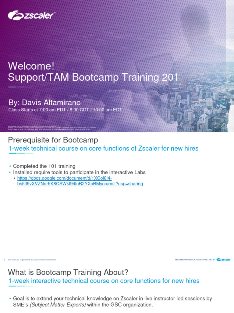 Day 1 ZPA Bootcamp Slides - New Hire Version | PDF | Proxy Server | Computer Network