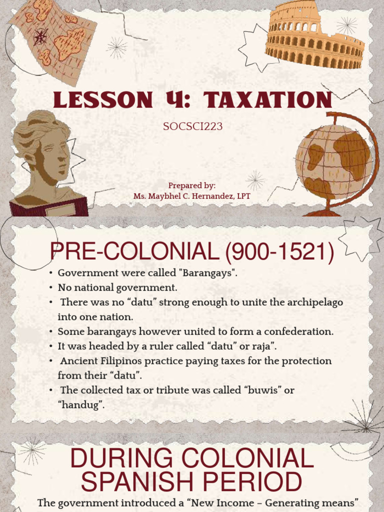 Socsci223 - Lesson 4 Taxation | PDF | Taxes | Value Added Tax