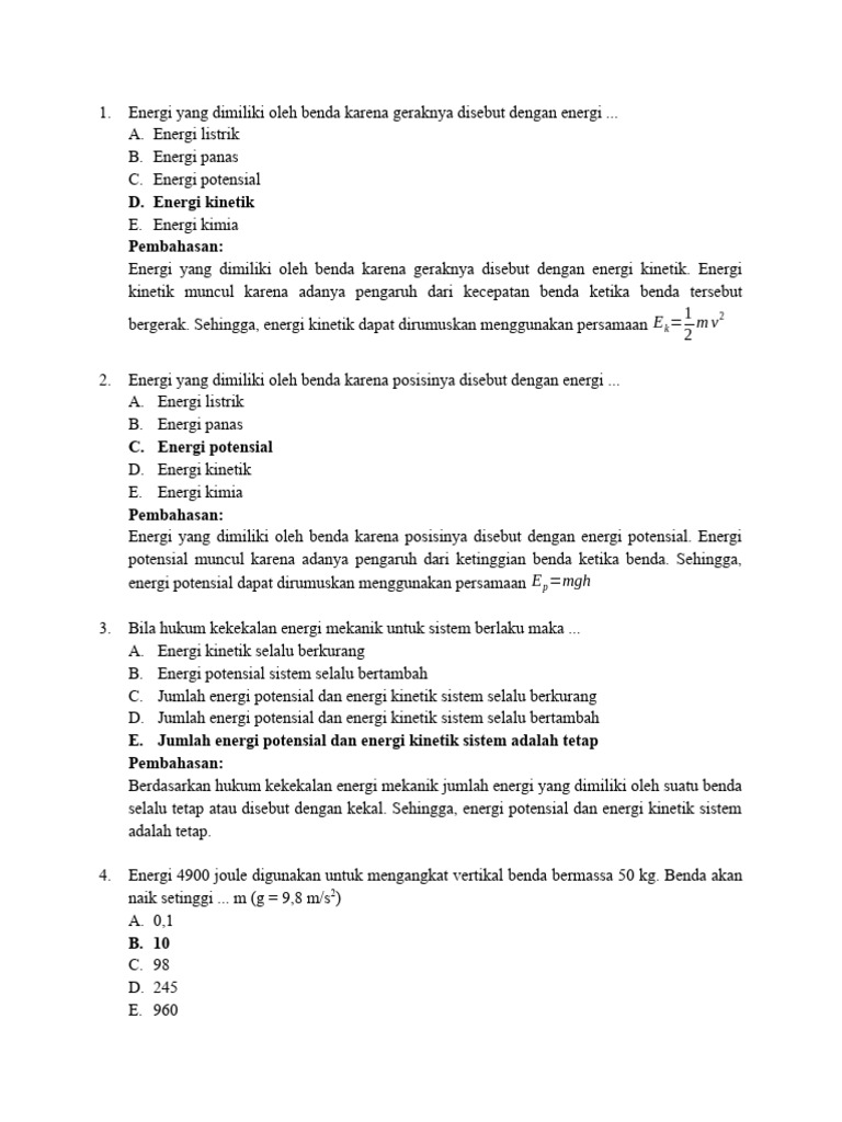 Soal Dan Pembahasan Kelas X | PDF | Sains & Matematika