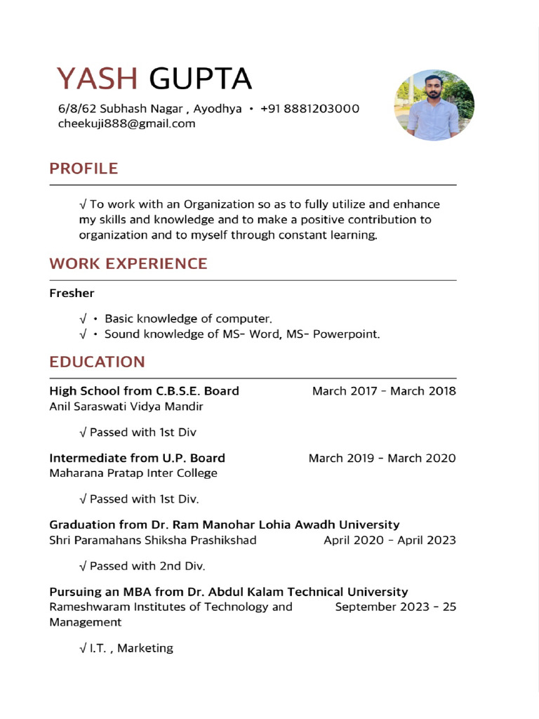 Resume Yash | PDF