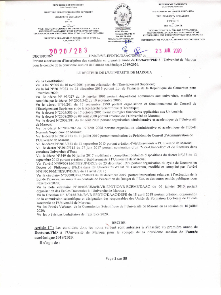 Sélection Thèse TCHINDA | PDF