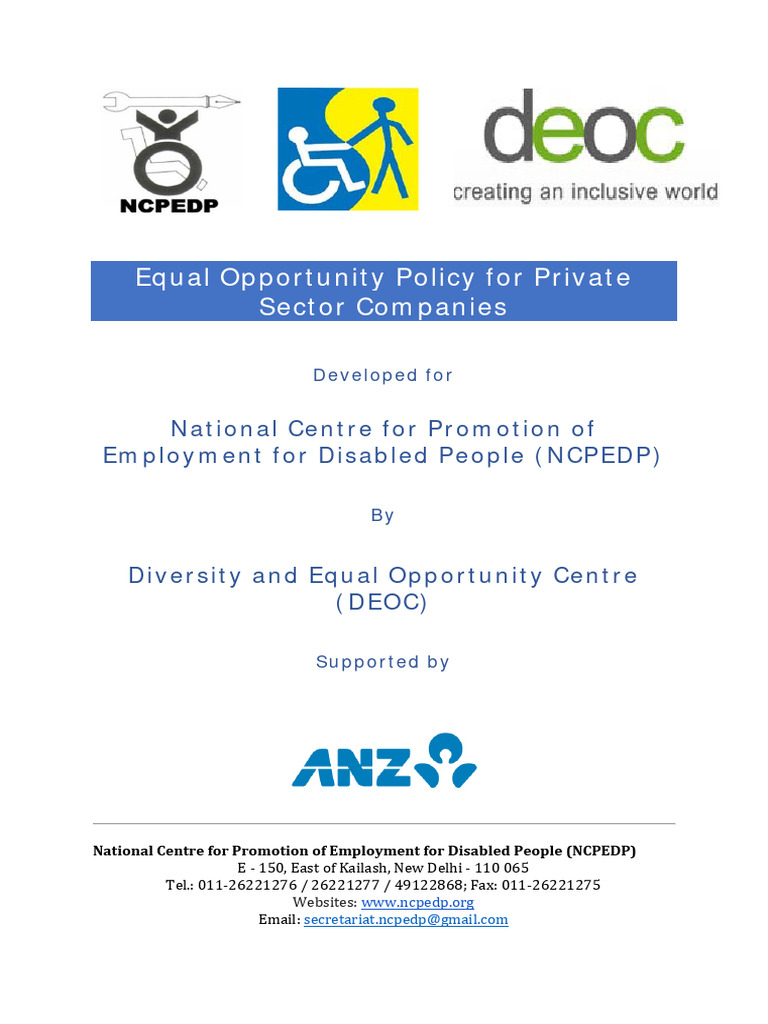 EO Policy Final | PDF | Disability | Accessibility
