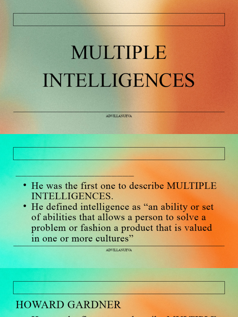 Multiple Intelligences | PDF | Intellectual Disability | Mental Disorder