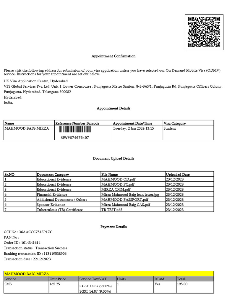 Visa Checklist Docs Pdf Government Finances Taxes