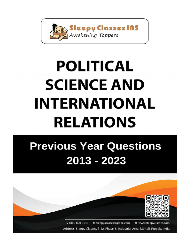 PSIR Year Wise PYQs 2013 23 | PDF | Political Philosophy | Democracy