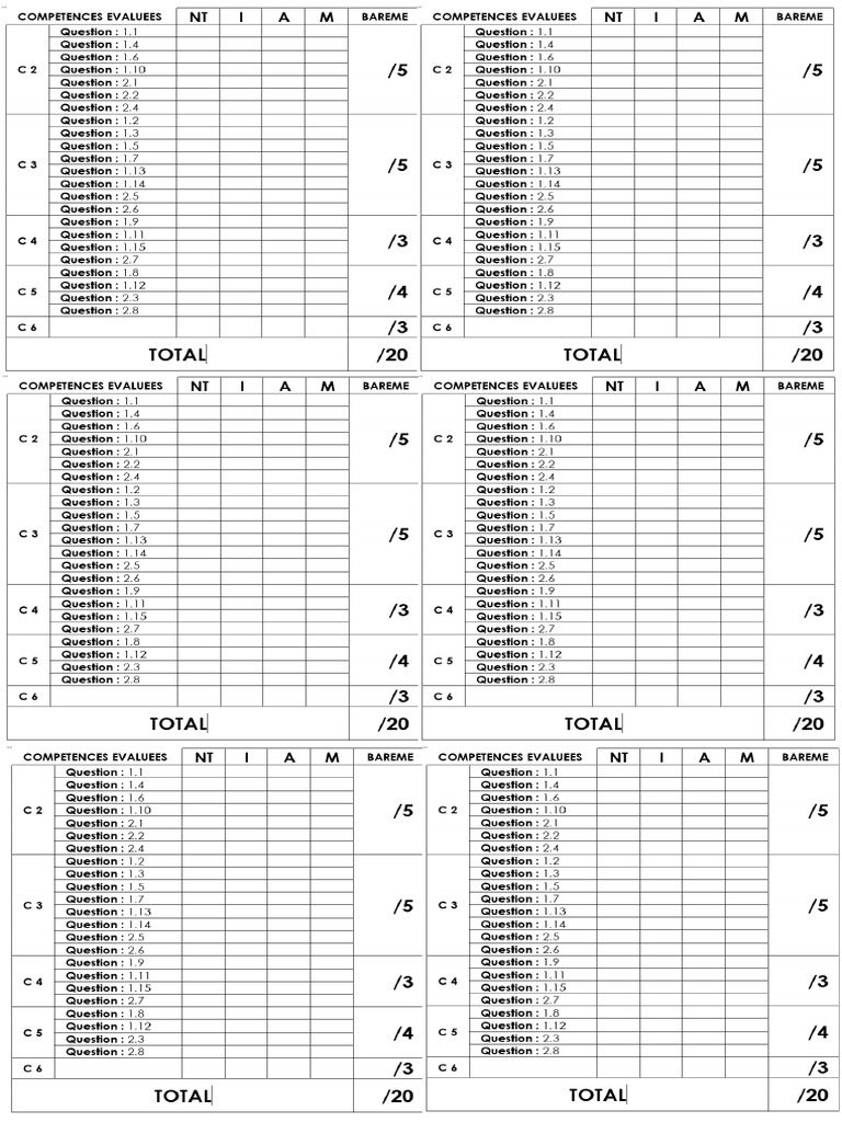 Grille Eval PSE | PDF