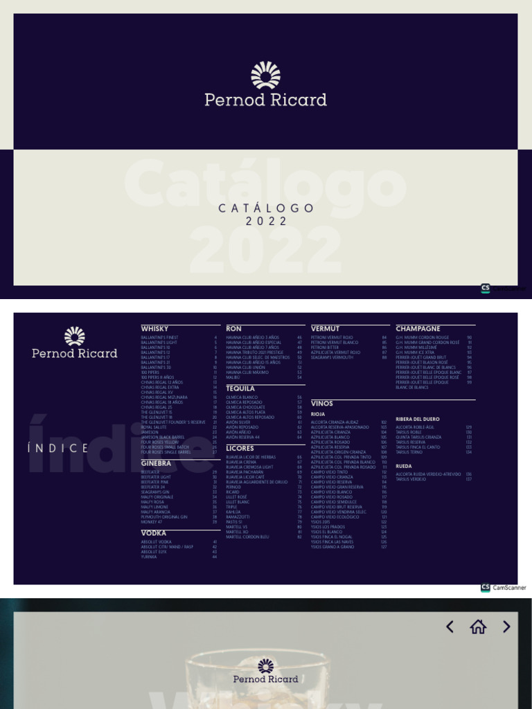 Catálogo Pernod Ricard ACTUALIZADO | Descargar gratis PDF | Whisky | Bebidas Destiladas