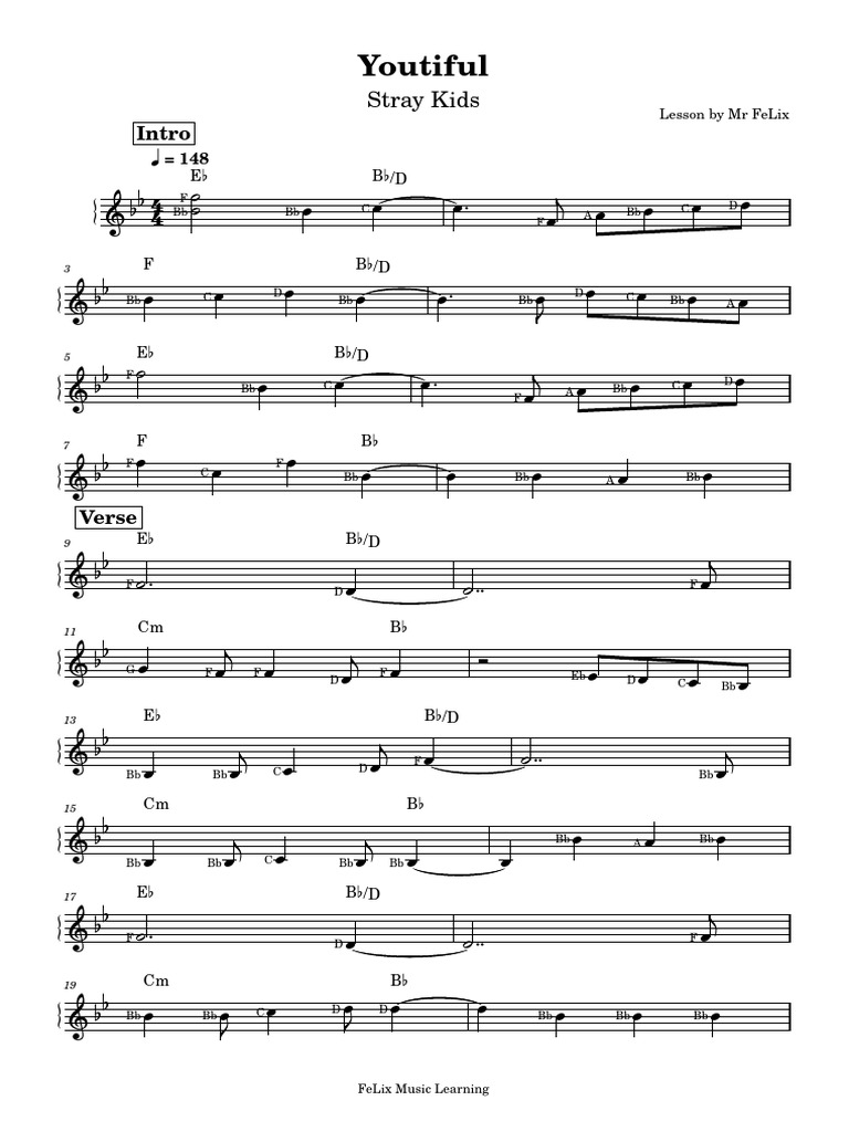 Youtiful - Stray Kids (Materi Ngajar) | PDF