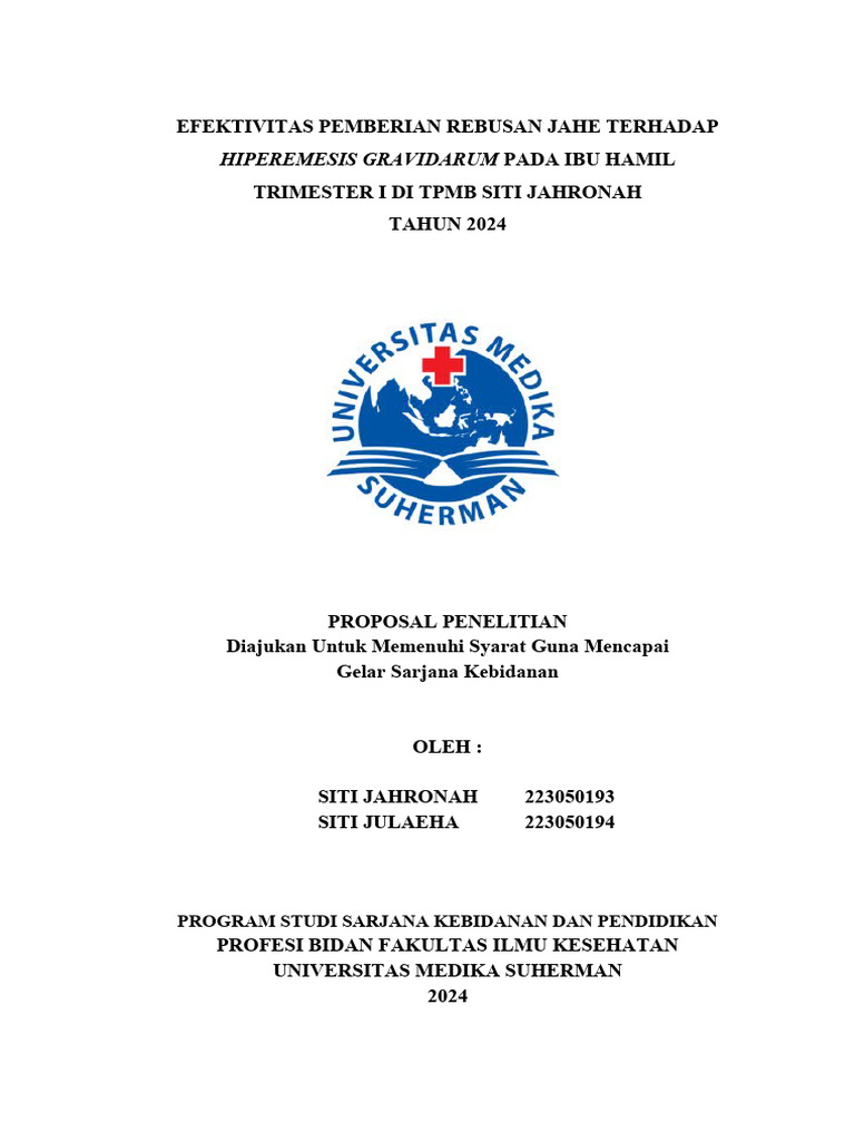 Revisi Proposal Jahe Dan Emesis 1 | PDF