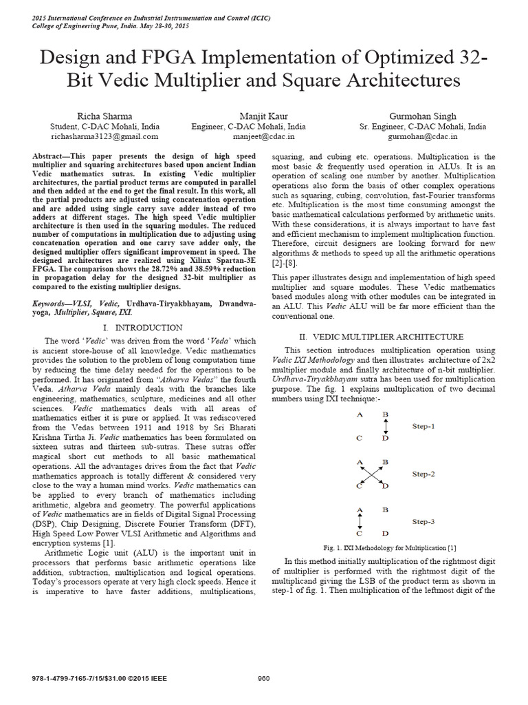 VLSI Project4 | PDF | Multiplication | Computer Engineering