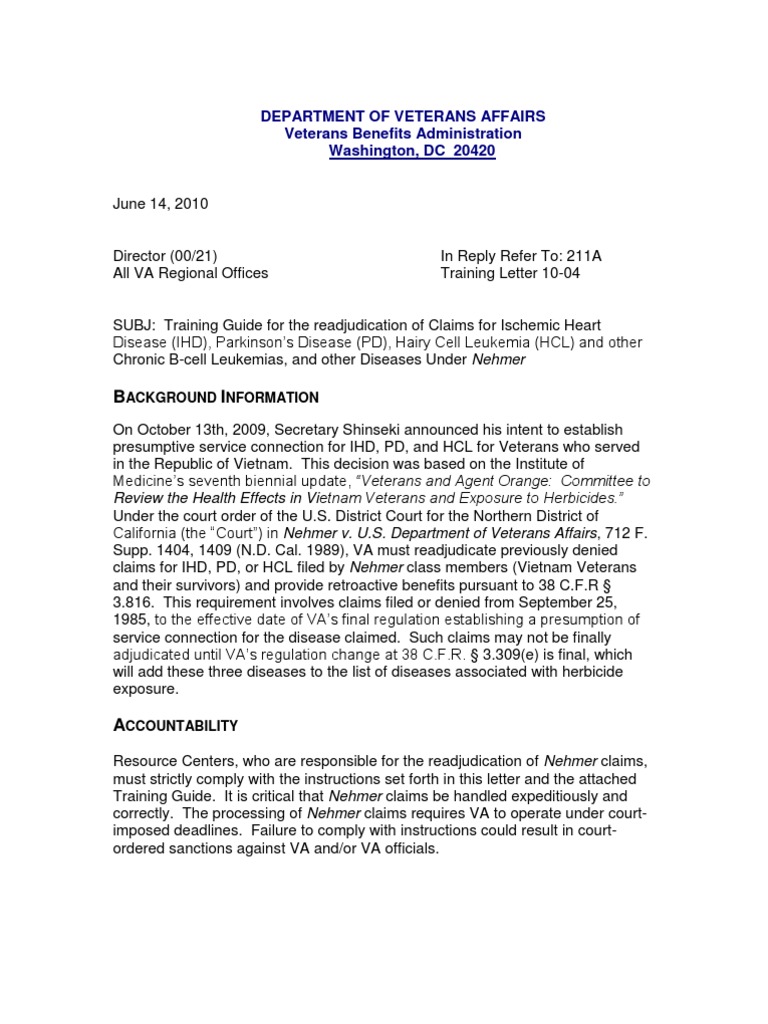 Nehme r Training Guide | United States Department Of Veterans Affairs ...