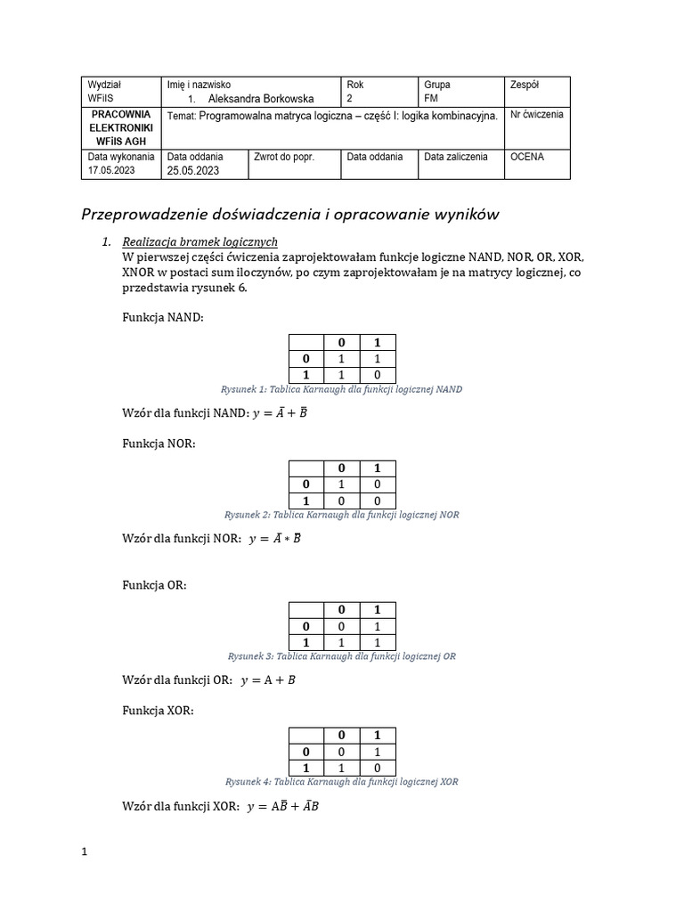 Sprawko 5 (Logika) | PDF
