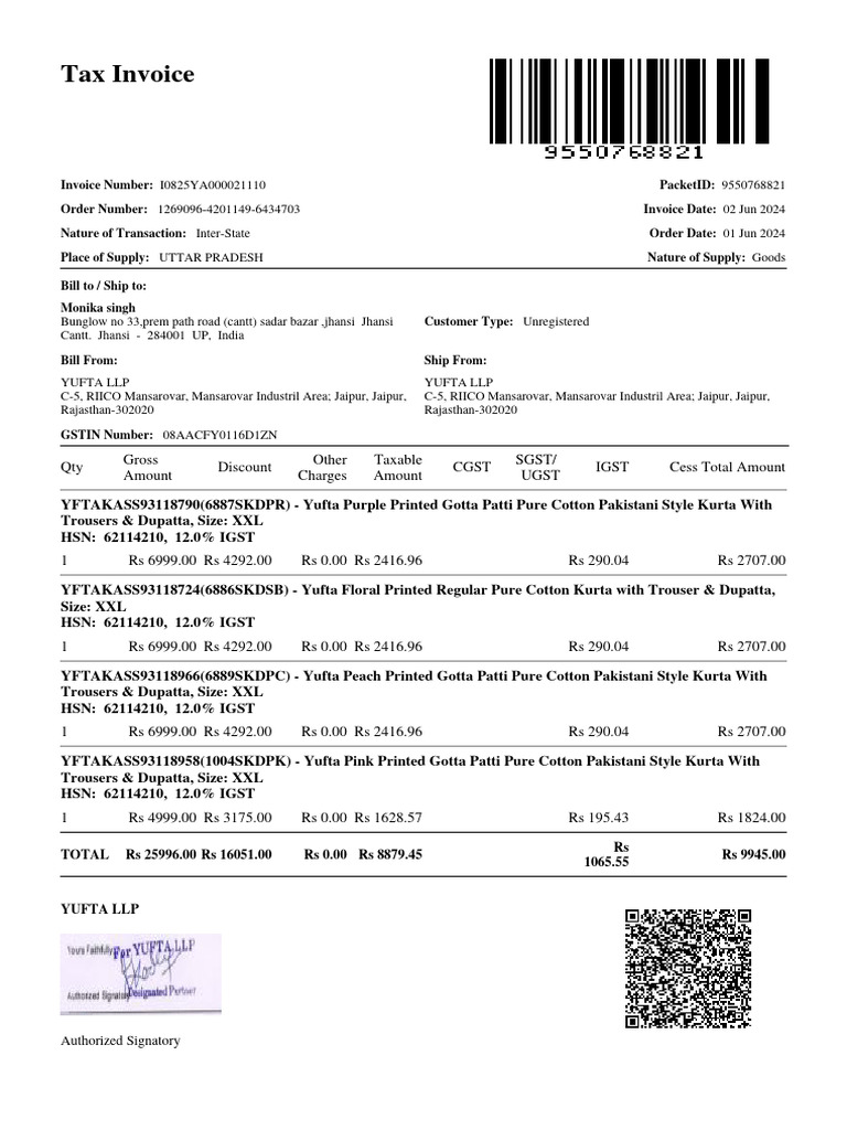 Item Invoice Download | PDF | Trade | Taxation
