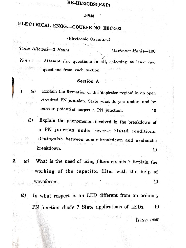 3rd Sem Latest Paper 2023 | PDF