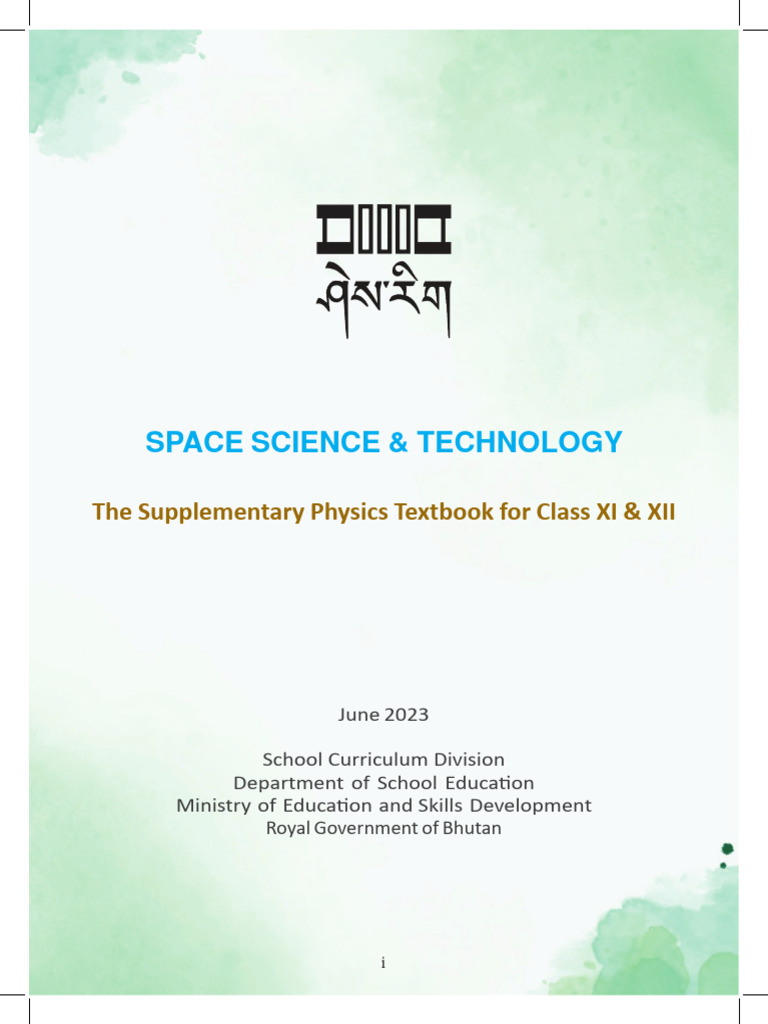 XI XII Space Science Technology Phy TB 2023 | PDF | Orbit | Gravity