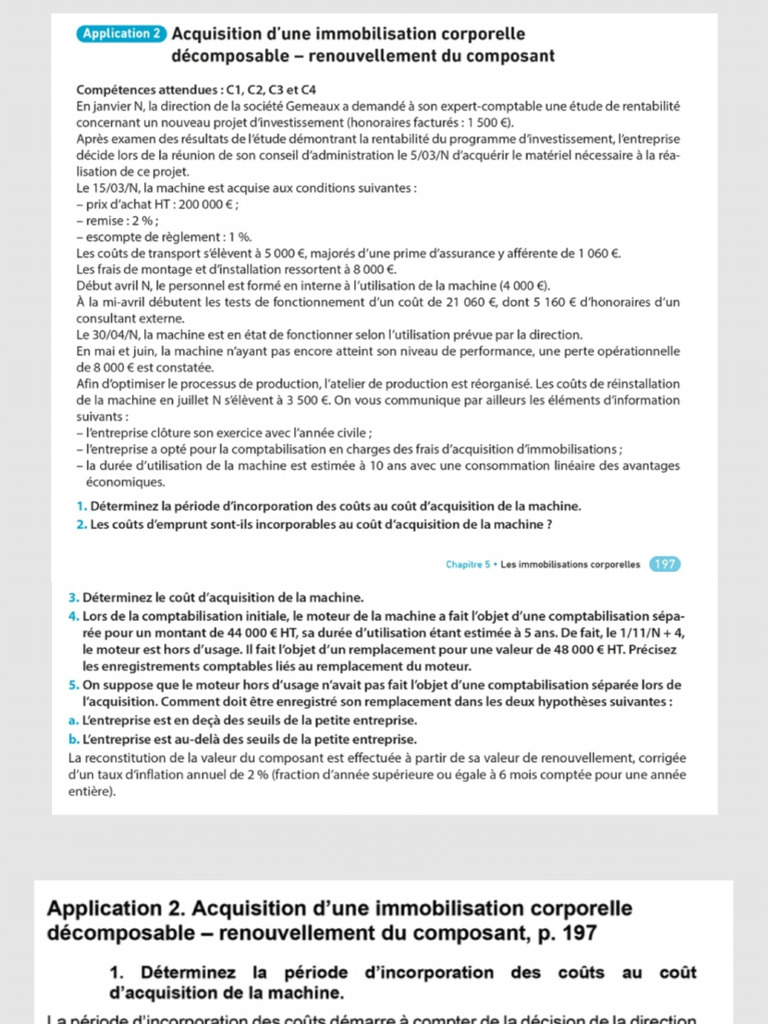 Acquisition Immo Corporelle - Décomposable - 240520 - 122010 | PDF