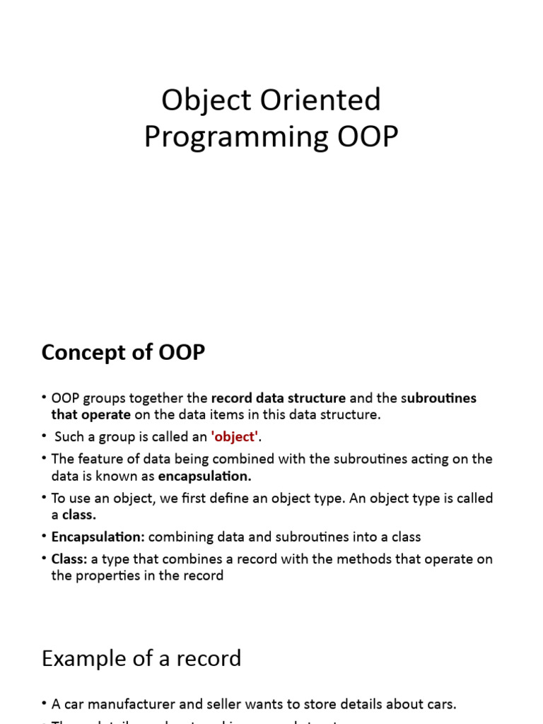 Object Oriented Programming Oop Autosaved Pdf Class Computer Programming Inheritance 9202