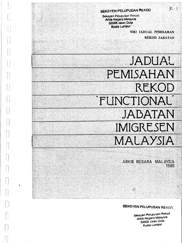 JPR Imigresen 1986 | PDF