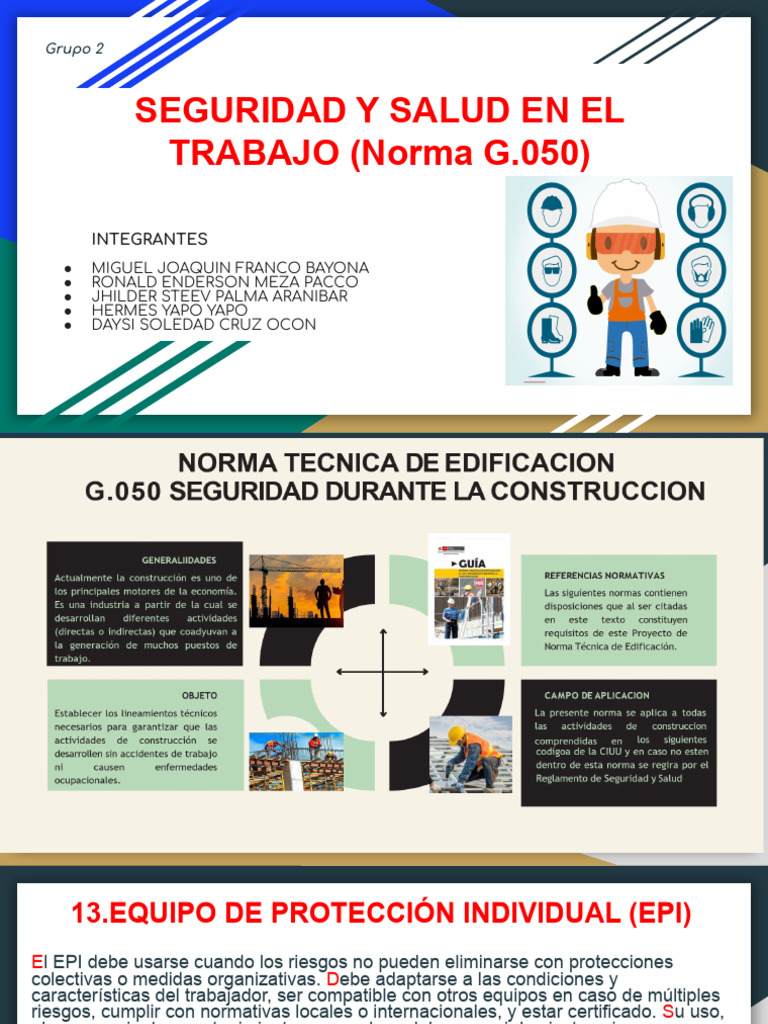 SEGURIDAD Y SALUD EN EL TRABAJO (Norma G.050) | PDF | Residuos | Soldadura