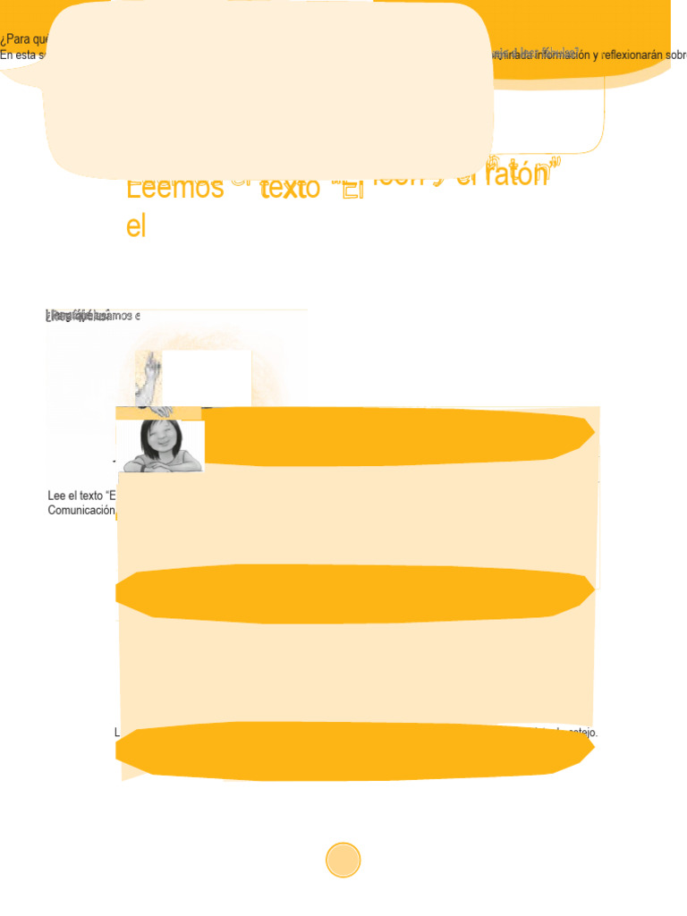 Leemos El Texto El León y El Ratón | PDF | Fábula | Cognición