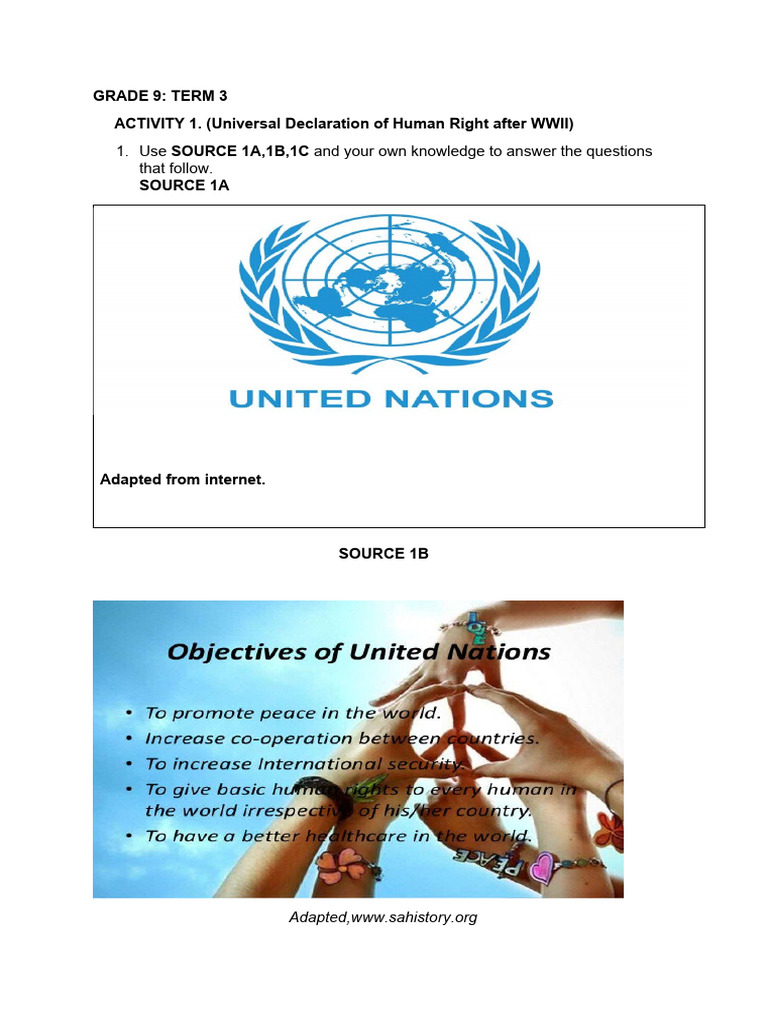 2024 T3 GRD 9 His T3 Worksheets | PDF | Apartheid | Racial Segregation