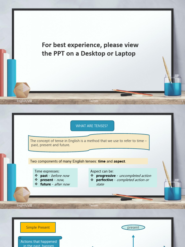 Lang+Dev Grammar RLV Tenses 03 VIII CB | PDF | Grammatical Tense | Language Mechanics