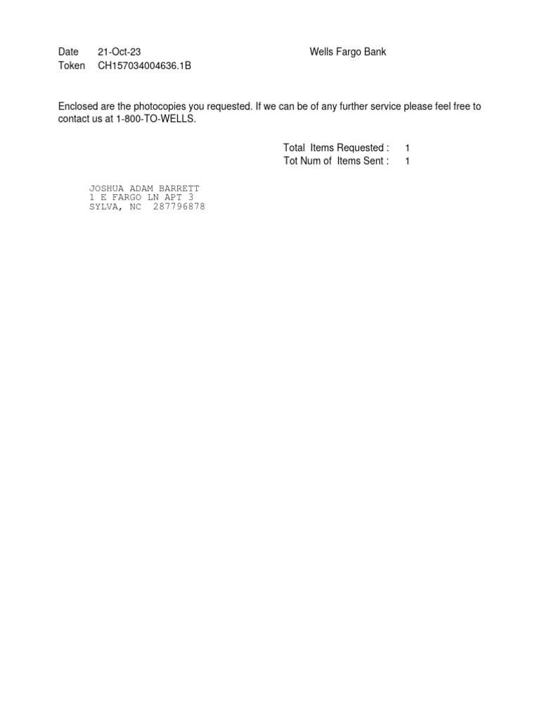 21-Oct-23 Date CH157034004636.1B Token Wells Fargo Bank: Joshua Adam ...