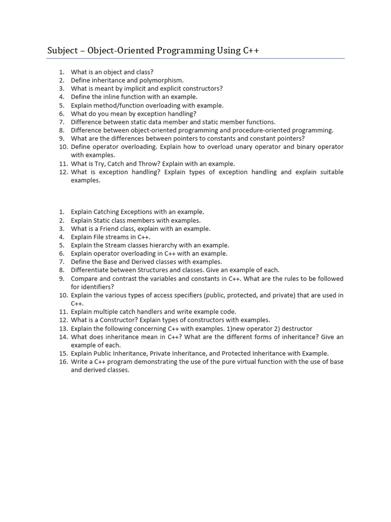 C++ Ques | PDF | C++ | Inheritance (Object Oriented Programming)