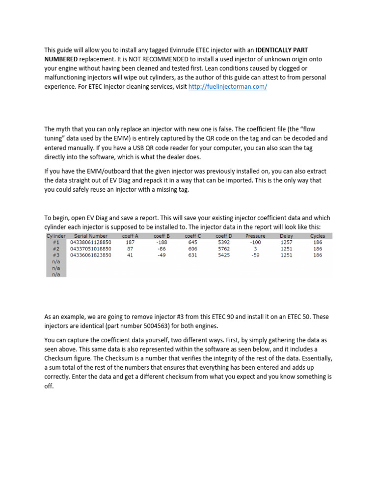 ETEC Replace Injector Coefficient Data - Final | PDF | Image Scanner | Qr Code
