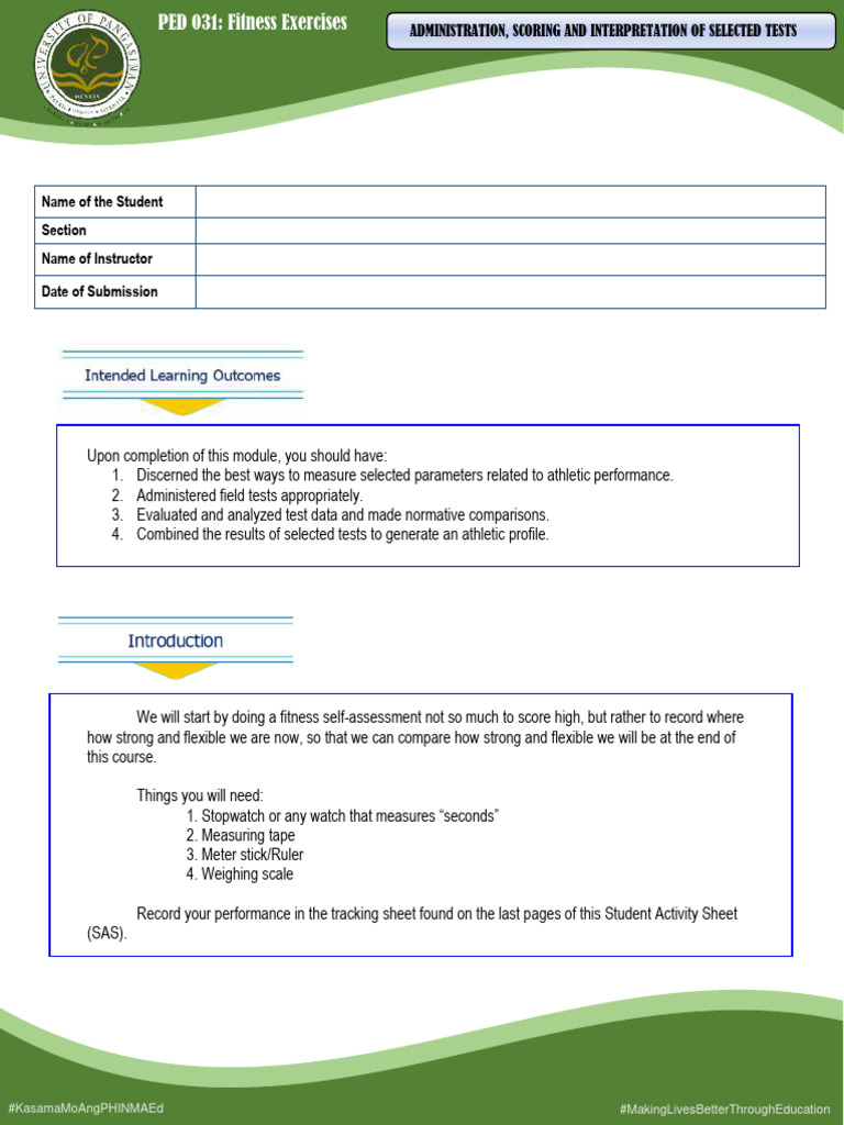 Module 3 ADMINISTRATION SCORING AND INTERPRETATION OF SELECTED TESTS ...