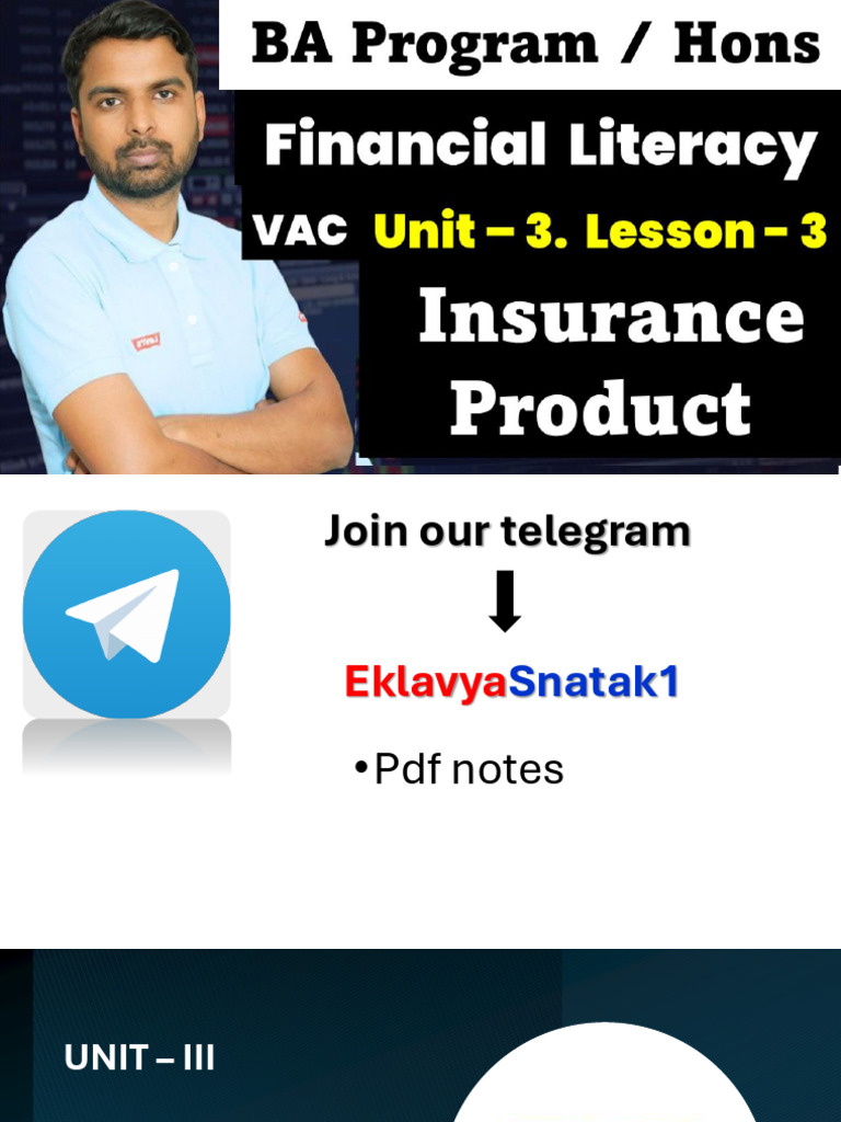 unit 3 chapter 3 insurance product | Download Free PDF | Insurance | Life Insurance