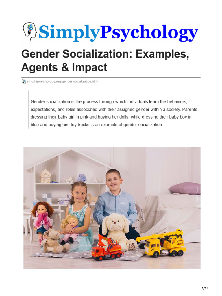 Gender Socialization Examples Agents Amp Impact | PDF | Gender | Gender ...