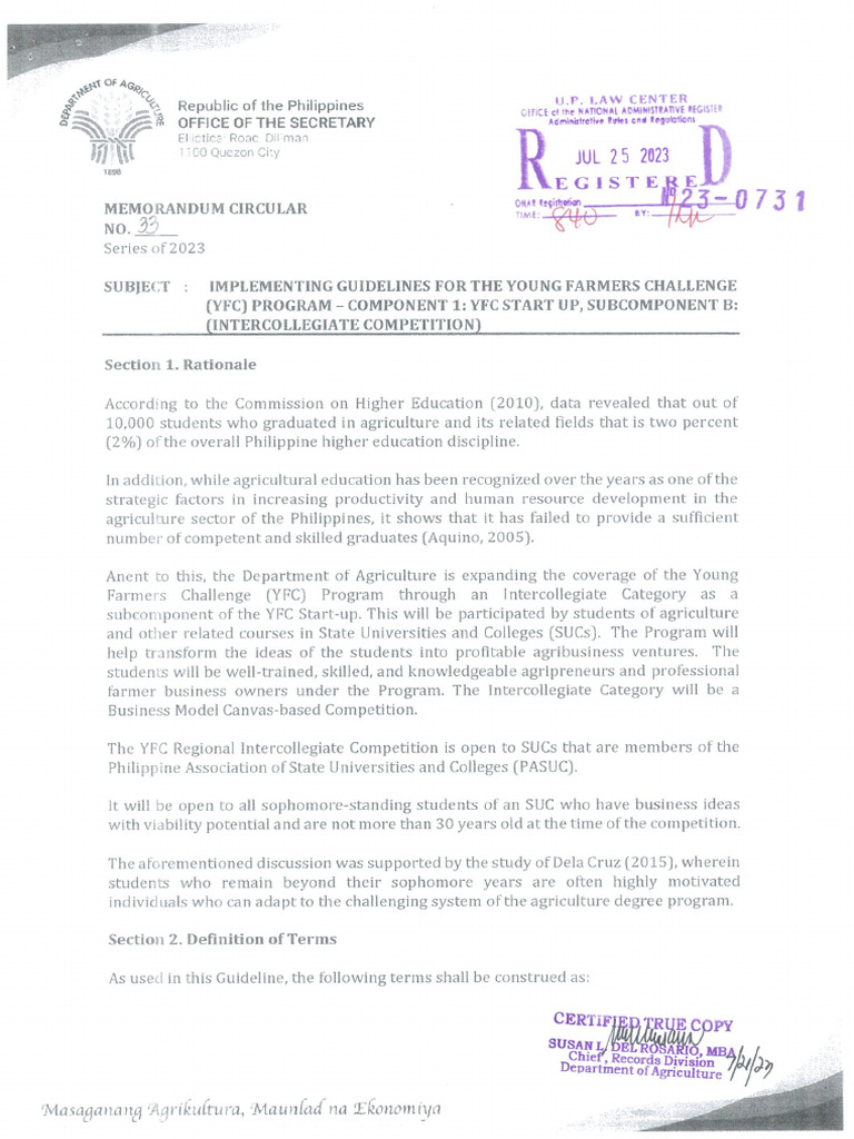 MC 33 - YFC Intercollegiate Competition | PDF