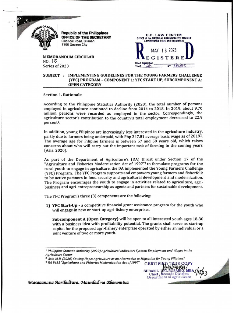 MC No. 15 Series of 2023 | PDF