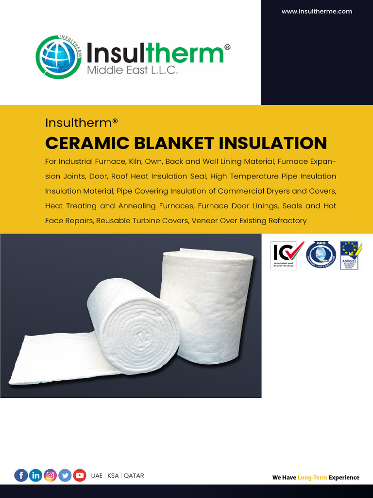 Insultherm Ceramic Blanket Insulation | PDF | Fibers | Thermal Insulation