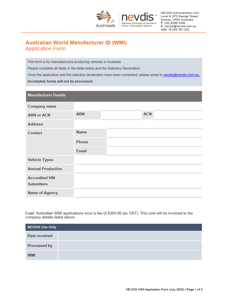 Application for Australian WMI July 2022 | Download Free PDF | Notary ...