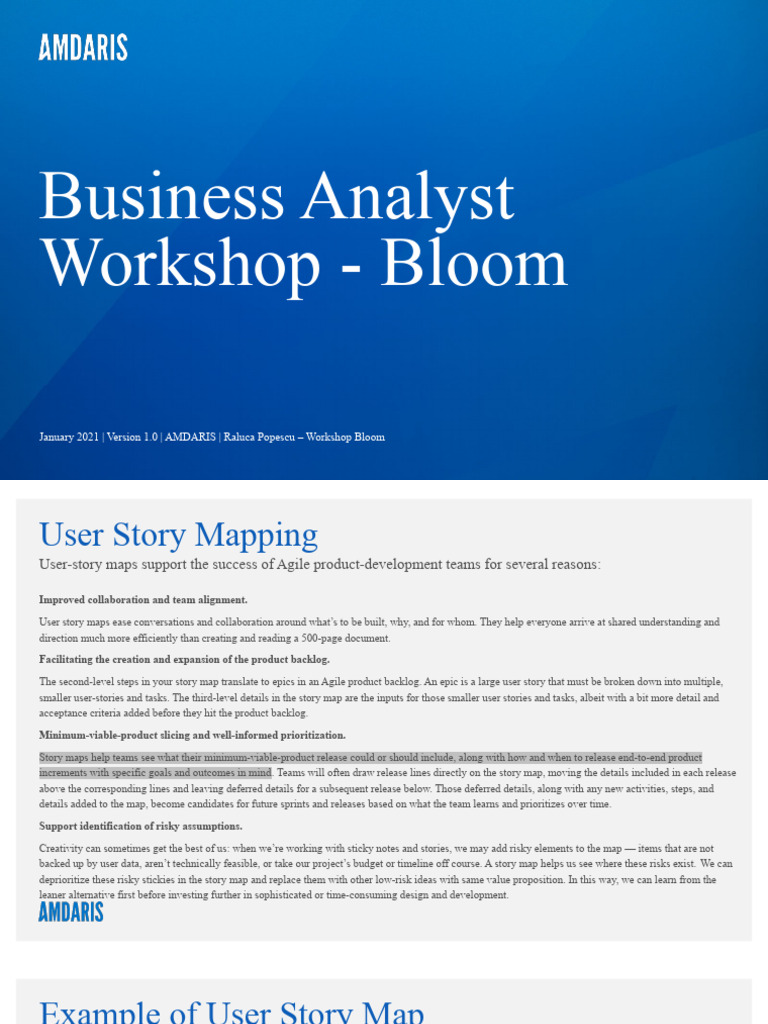 BA Best Practices - Bloom | PDF | Scrum (Software Development) | Computing